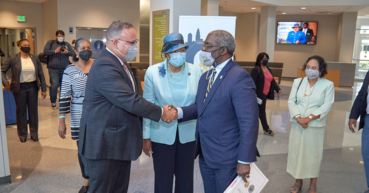 U.S. Rep. Alma Adams NC-12 and U.S. Secretary of Education Miguel ...