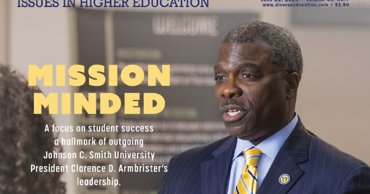Armbrister Featured on The Cover Of Diverse Issues In Higher Education ...